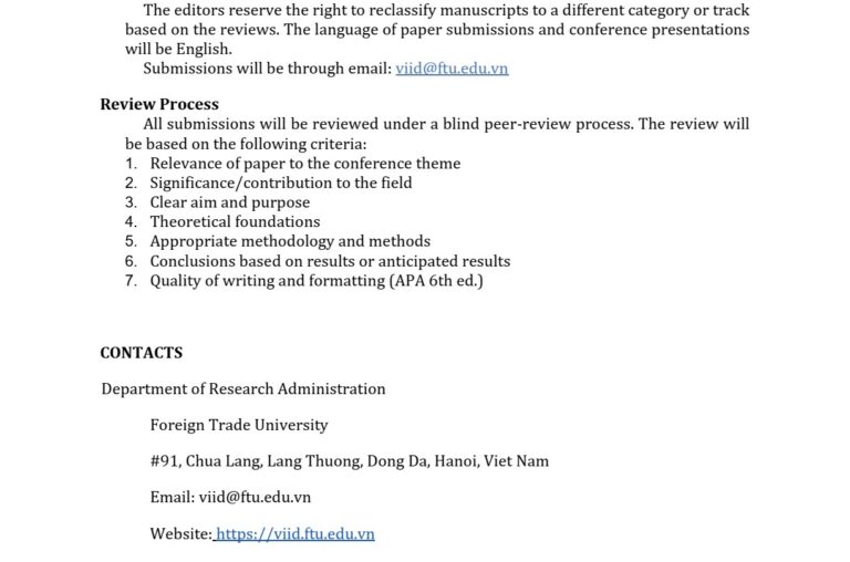 Call for Submissions | VIID